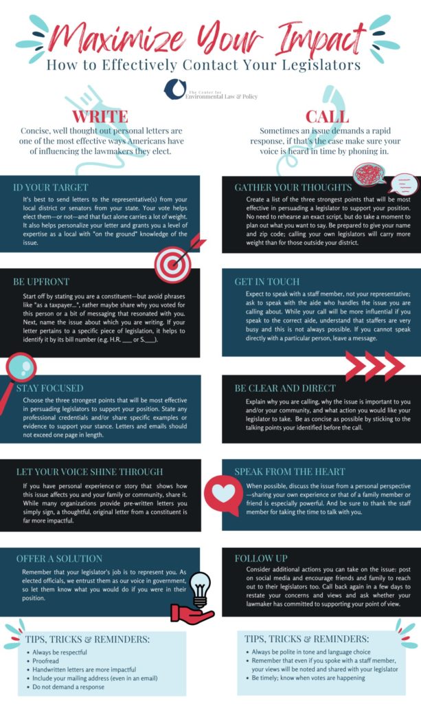 Take Action: Your Voice, Your Vote – Center for Environmental Law & Policy